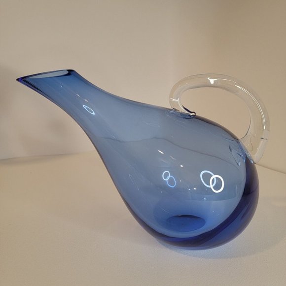 Badash | Dining | Badash Crystal Pitcher Poland Cobalt Blue Leaning ...